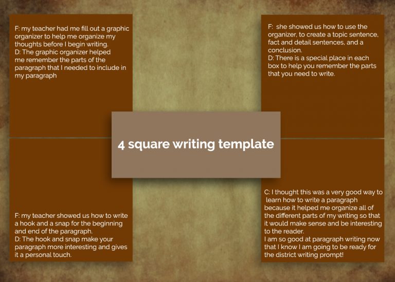 5+ 4 Square Writing template free psd | Template Business PSD, Excel ...
