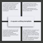 5+ 4 Square Writing template free psd | Template Business PSD, Excel ...