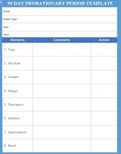 5+ 90-Day Probationary Period Template | Template Business PSD, Excel ...