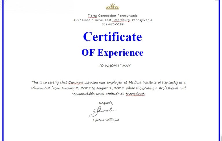 10+ Experience Certificate Template | Template Business PSD, Excel ...