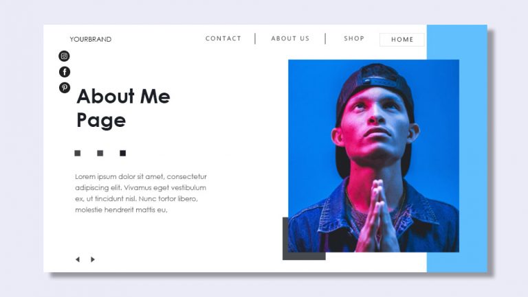 5+ About Me Page example psd design | Template Business PSD, Excel ...