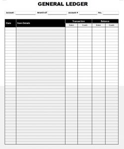 10+ Account Ledger Template | Template Business PSD, Excel, Word, PDF