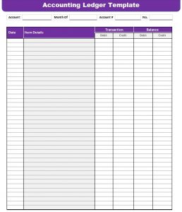 5+ Accounting Ledger Template | Template Business PSD, Excel, Word, PDF