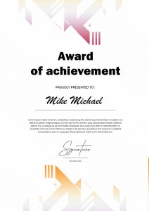10+ Achievement Award psd template free | Template Business PSD, Excel ...
