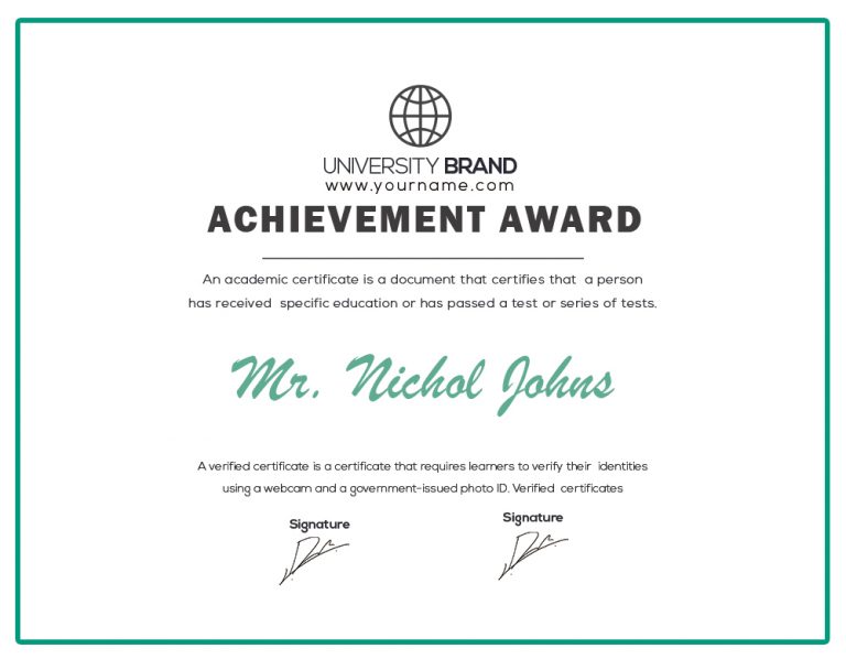 10+ Achievement Award psd template free | Template Business PSD, Excel ...