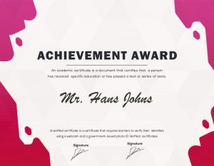 10+ Achievement Award psd template free | Template Business PSD, Excel ...