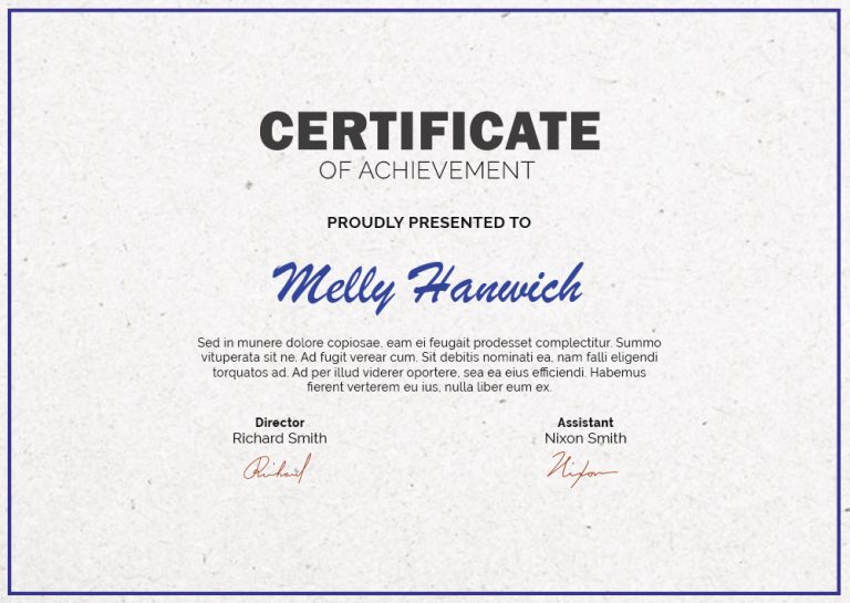 10+ Achievement Certificates example psd design | Template Business PSD ...