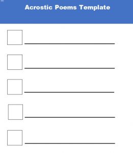 10+ Acrostic Poems Template | Template Business PSD, Excel, Word, PDF