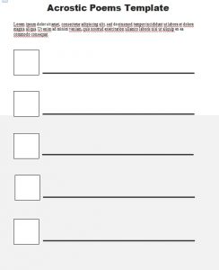 10+ Acrostic Poems Template | Template Business PSD, Excel, Word, PDF