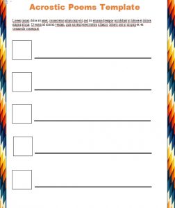 10+ Acrostic Poems Template | Template Business PSD, Excel, Word, PDF