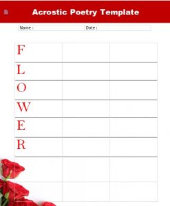 10+ Acrostic Poetry Template | Template Business PSD, Excel, Word, PDF