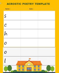 10+ Acrostic Poetry Template | Template Business PSD, Excel, Word, PDF