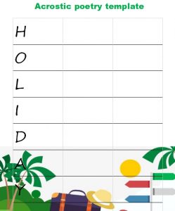 10+ Acrostic Poetry Template | Template Business PSD, Excel, Word, PDF