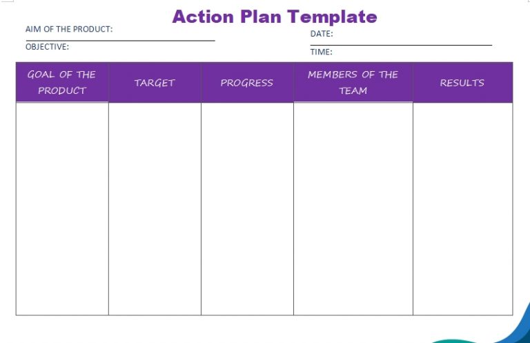 10+ Action Plan Template | Template Business PSD, Excel, Word, PDF