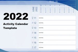10+ Activity Calendar Template | Template Business PSD, Excel, Word, PDF