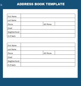 10+ Address Book Template | Template Business PSD, Excel, Word, PDF
