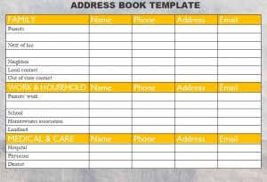 10+ Address Book Template | Template Business PSD, Excel, Word, PDF