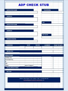 10+ ADP Check Stub Template | Template Business PSD, Excel, Word, PDF