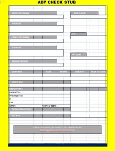 10+ ADP Check Stub Template | Template Business PSD, Excel, Word, PDF