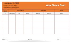 10+ ADP Check Stub Template | Template Business PSD, Excel, Word, PDF