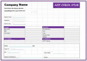 10+ ADP Check Stub Template | Template Business PSD, Excel, Word, PDF