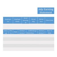 10+ ADP Earnings Statement Template | Template Business PSD, Excel ...