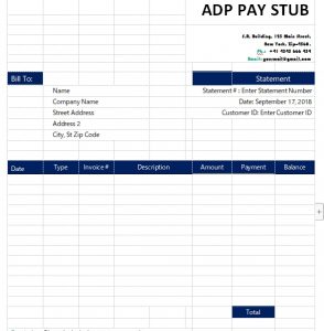 10+ ADP Pay Stub Template | Template Business PSD, Excel, Word, PDF