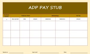 10+ ADP Pay Stub Template | Template Business PSD, Excel, Word, PDF