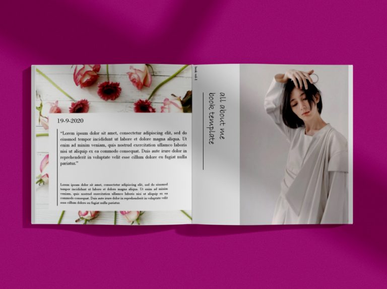 10+ All About Me Book example psd design | Template Business PSD, Excel ...