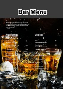 9+ Bar menu free psd template | Template Business PSD, Excel, Word, PDF