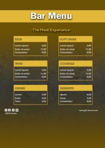 9+ Bar menu free psd template | Template Business PSD, Excel, Word, PDF