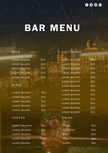 9+ Bar menu free psd template | Template Business PSD, Excel, Word, PDF