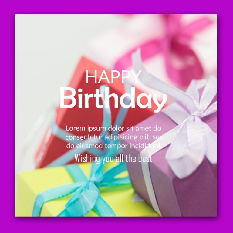 10+ Birthday card template free psd | Template Business PSD, Excel ...