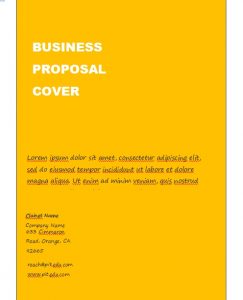 10+ Business Proposal Cover | Template Business PSD, Excel, Word, PDF
