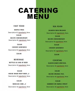 10+ catering menu template | Template Business PSD, Excel, Word, PDF