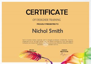 10+ Certificate design psd template free | Template Business PSD, Excel ...