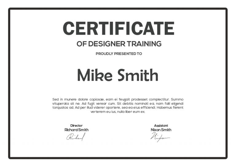 10+ Certificate design psd template free | Template Business PSD, Excel ...