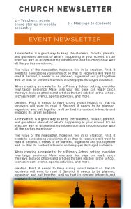 10+ Church newsletter example psd design | Template Business PSD, Excel ...