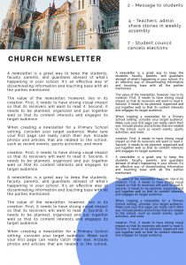 10+ Church newsletter example psd design | Template Business PSD, Excel ...