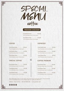 10+ Coffee Menu psd template free | Template Business PSD, Excel, Word, PDF