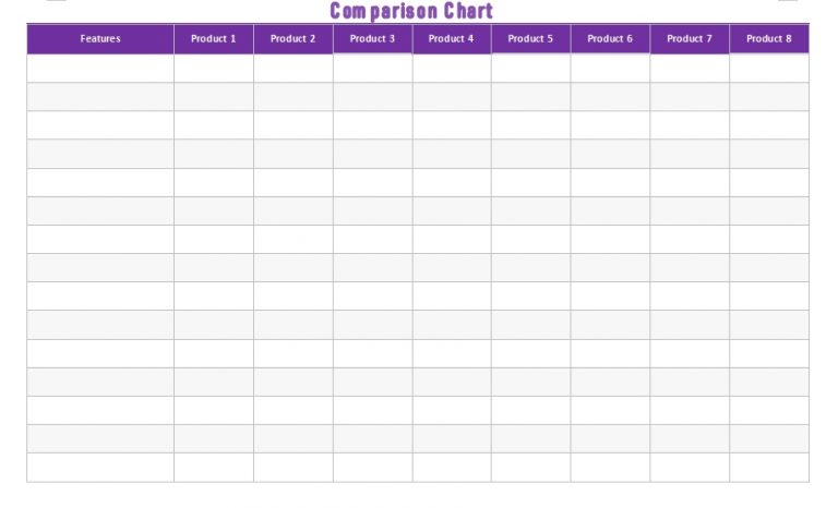 10+ comparison chart template | Template Business PSD, Excel, Word, PDF