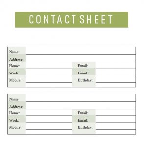 10+ contact sheet template | Template Business PSD, Excel, Word, PDF