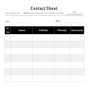 10+ contact sheet template | Template Business PSD, Excel, Word, PDF