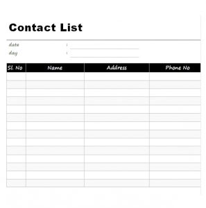 10+ contact sheet template | Template Business PSD, Excel, Word, PDF