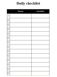 10+ Daily checklist template | Template Business PSD, Excel, Word, PDF