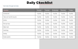 10+ Daily checklist template | Template Business PSD, Excel, Word, PDF