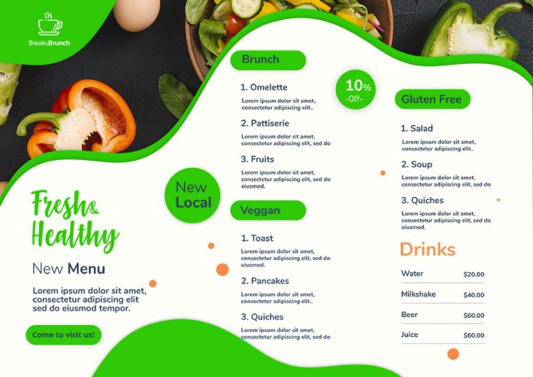 5+ 4 Fold Brochure psd template free | Template Business PSD, Excel ...