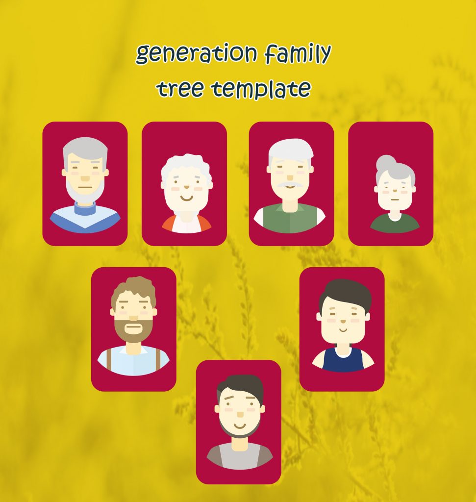 5+ 7 Generation Family Tree psd template free | Template Business PSD ...