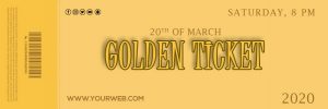 10+ Golden ticket example psd design | Template Business PSD, Excel ...