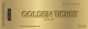 10+ Golden ticket example psd design | Template Business PSD, Excel ...